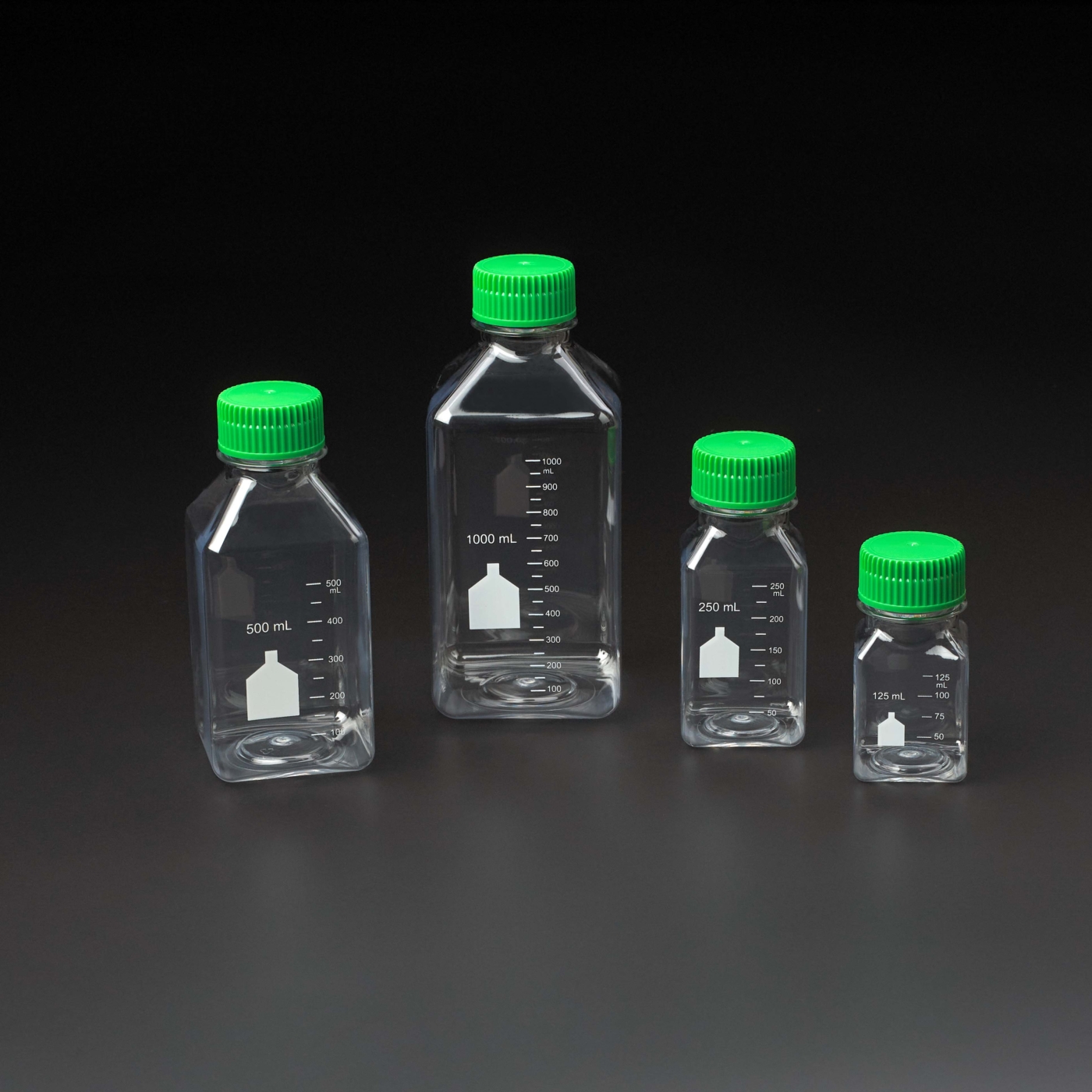 Square Media Bottles (PET) Individually Wrapped • CELLTREAT Scientific ...
